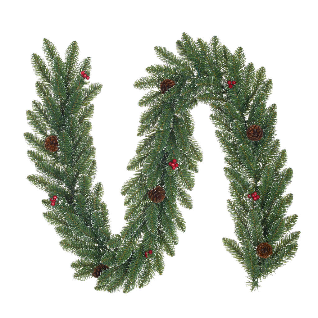 Guirlande creston 270 cm groen - Koopkerstverlichting.nl